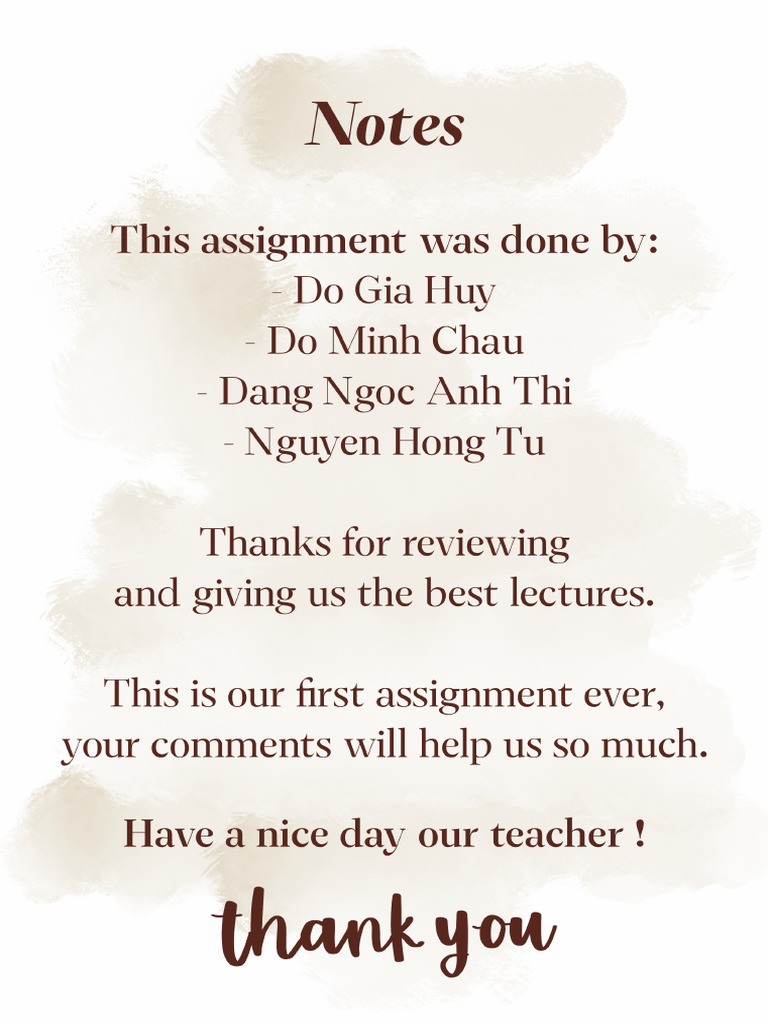 Thank You Teacher Notes | PDF