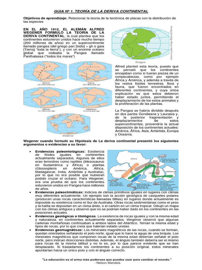 Guia para Estudaiantes Deriva Continental | PDF | Placas tectónicas ...