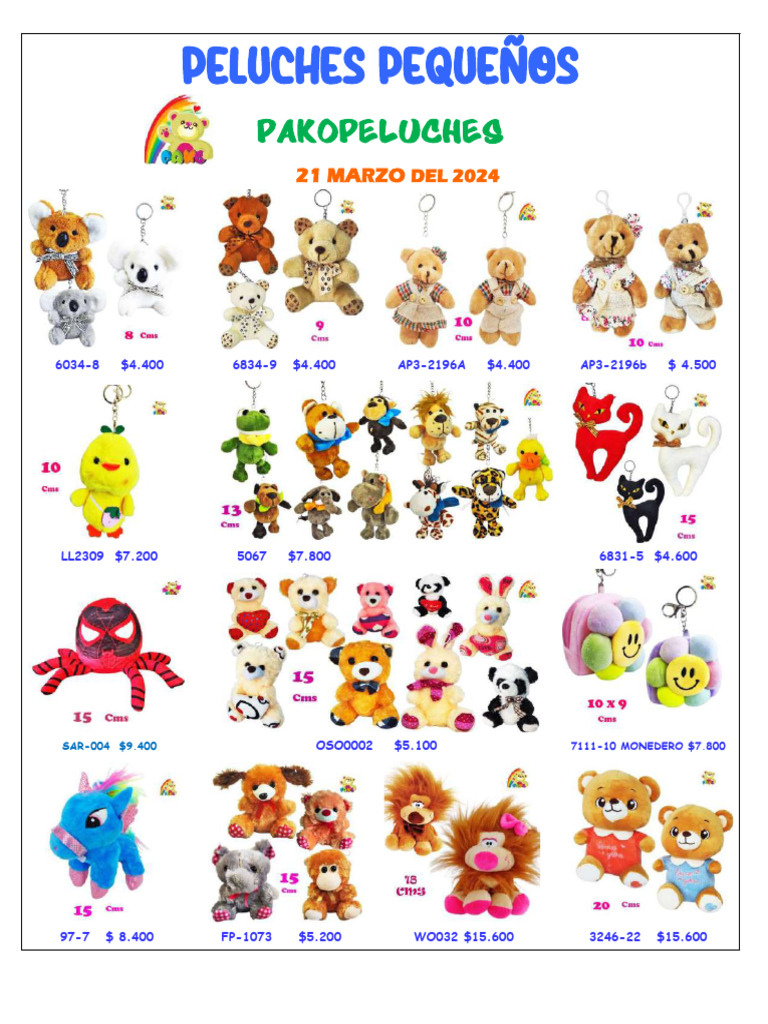 Pako Peluches Peluches Pequenos | PDF
