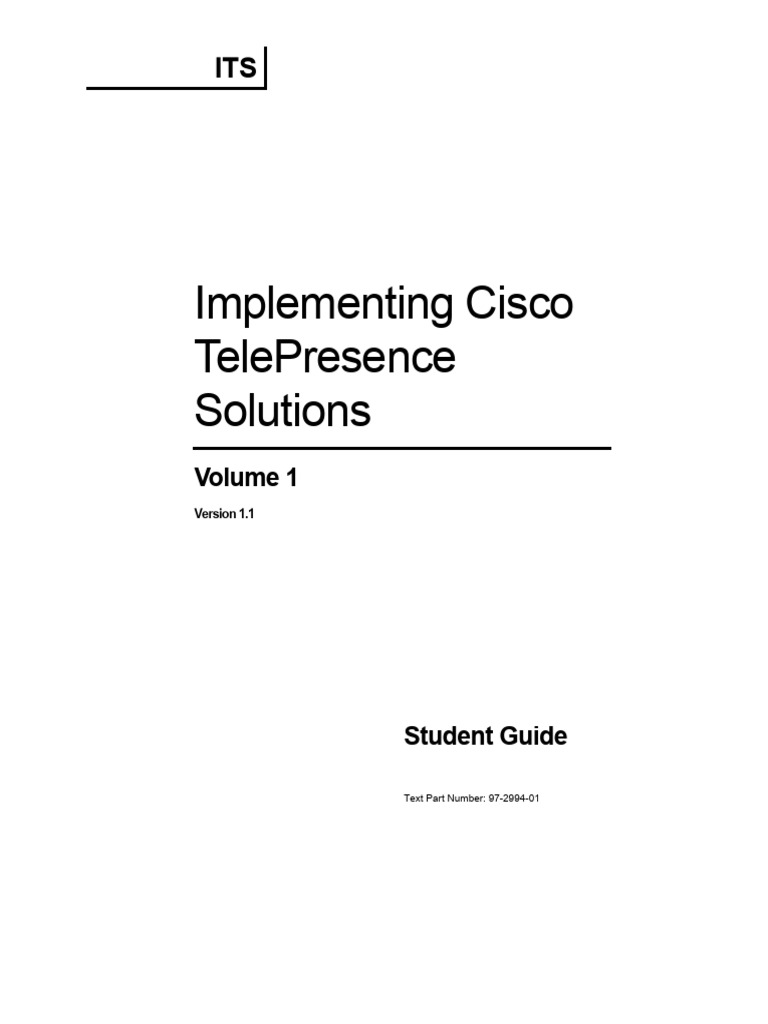 Implementing Cisco TelePresence Vol1 | PDF | Videotelephony | Quality Of Service
