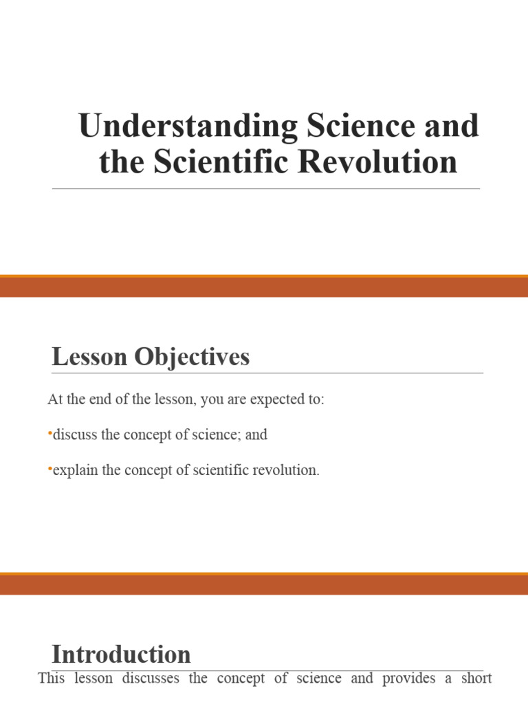 Sts Lesson 1 | PDF | Science | Scientific Revolution