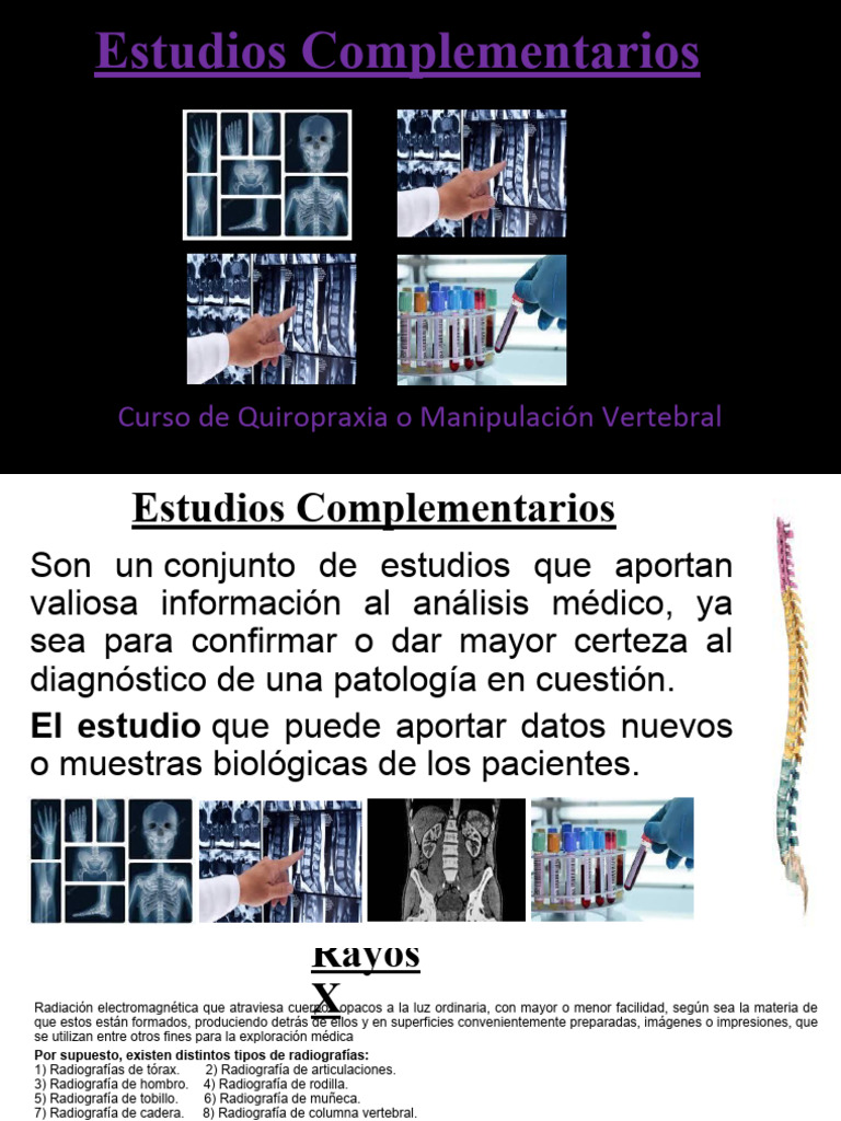 Estudios Complementarios | PDF | Imagen de resonancia magnética | Especialidades Medicas