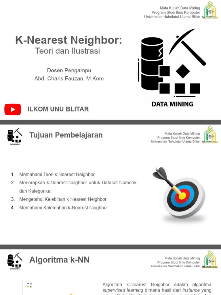 Algoritma Klasifikasi - K-Nearest Neighbor | PDF