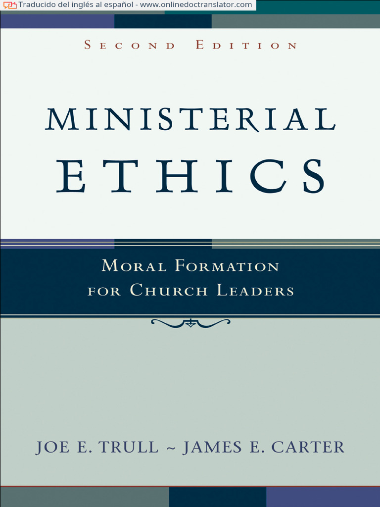 Joe E. Trull-Ética Ministerial | PDF | Ministro (cristianismo ...