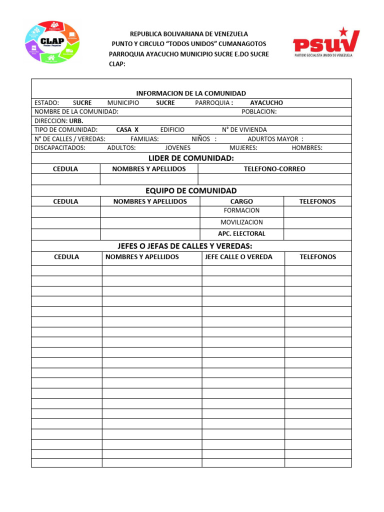 Formato Clap Nuevo 2024 | PDF