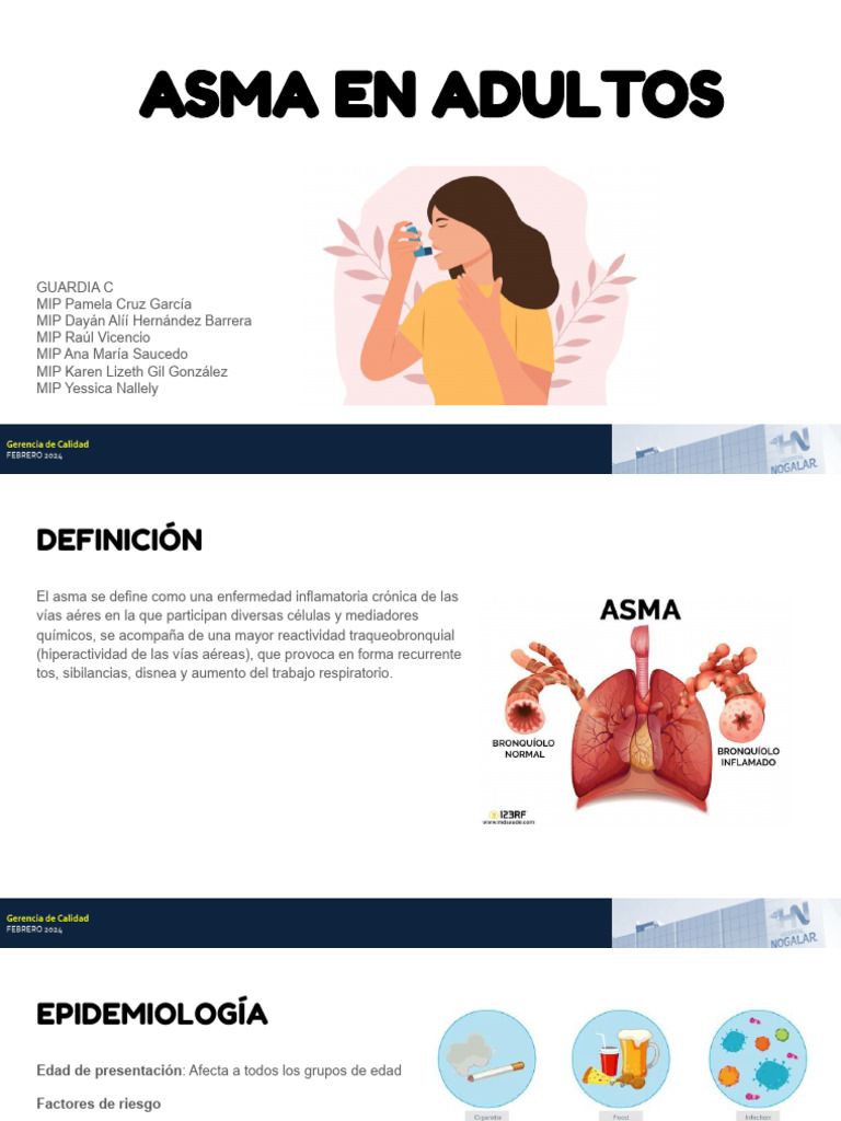 Asma en Adultos: Diagnóstico y Tratamiento | PDF | Asma | Tos