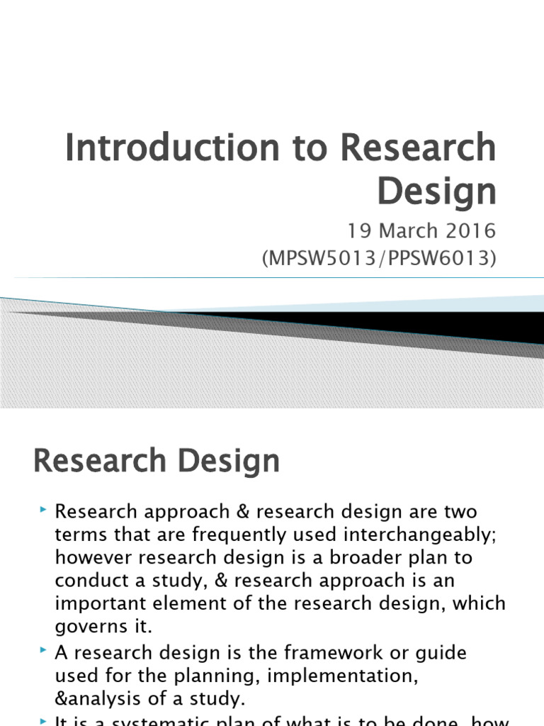 Introduction To Research Design | PDF | Validity (Statistics ...