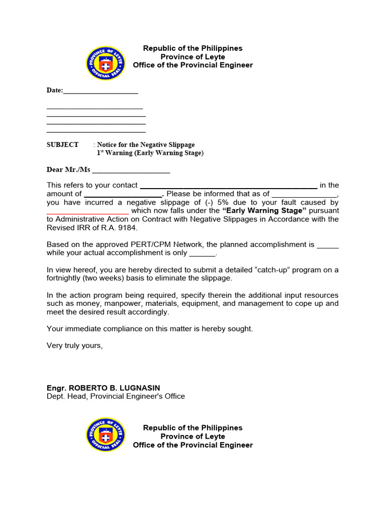 Termination of Contract Ra 9184 GPPB No 03-2019 Sample | PDF | Justice ...