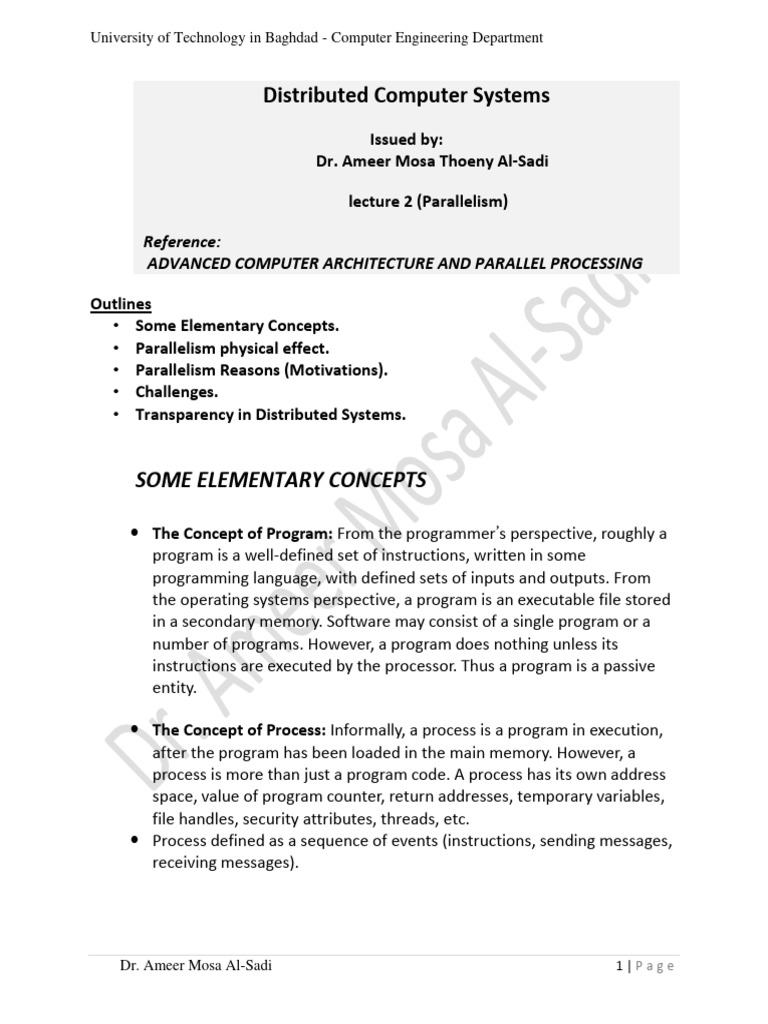 Lecture 2 (Parallelism) | PDF | Process (Computing) | Parallel Computing Lecture 2 (Parallelism) | PDF | Process (Computing) | Parallel Computing