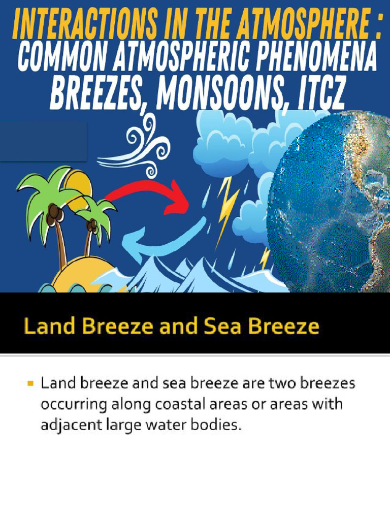 Common Atmospheric Phenomena Sea and Land Breezes J Monsoons and ITCZ ...