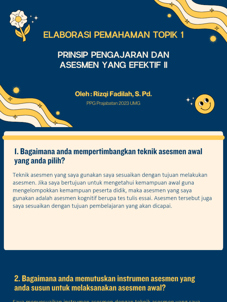 Elaborasi Pemahaman PPA 2 Topik 1 Rizqi Fadlilah | PDF | Karier & Perkembangan | Pengembangan Diri