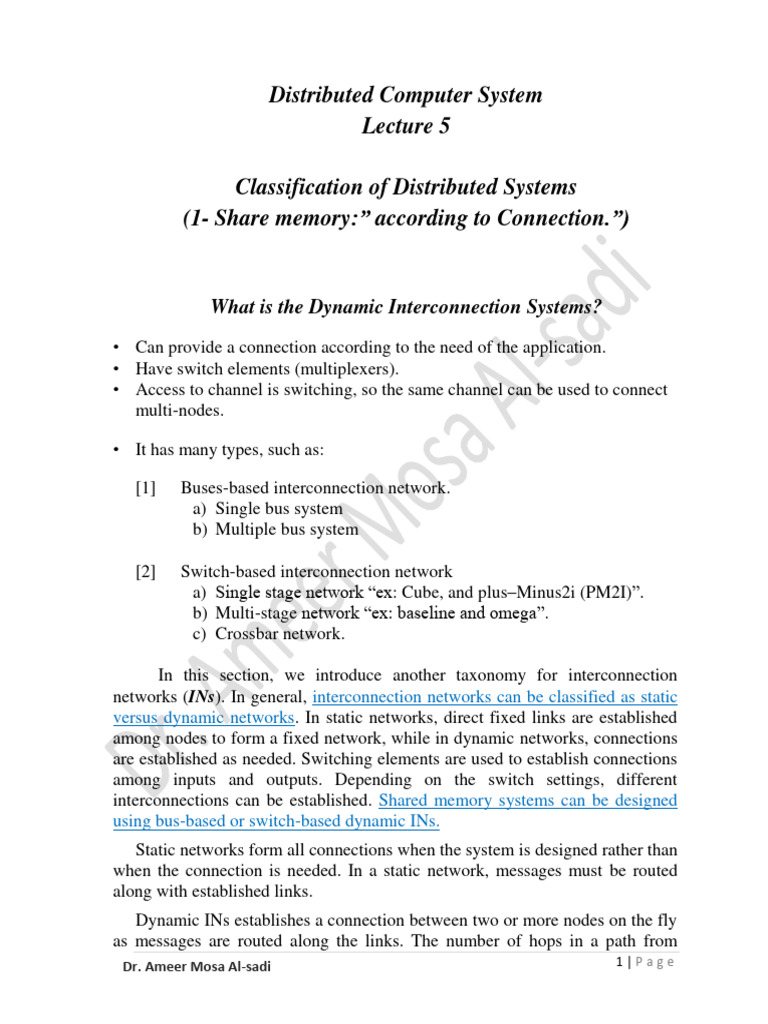 Lecture5 (Share Memory" According To Connection) | PDF | Computer Network | Routing