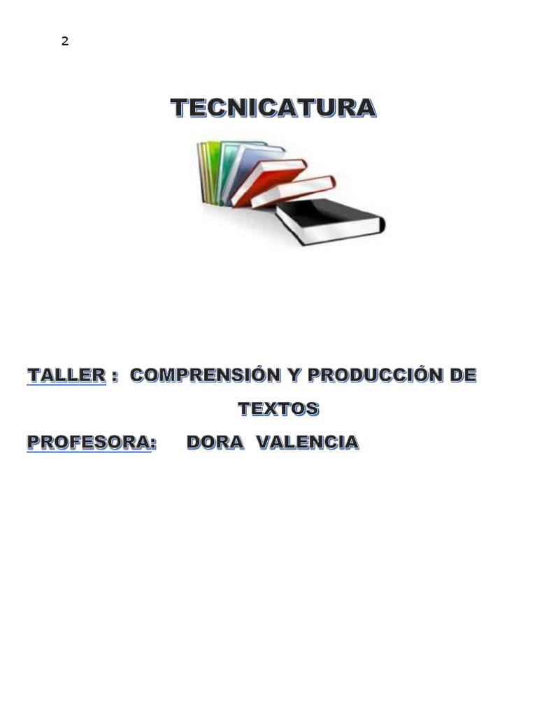 Comprensión-De-Textos. TECNICATURA Abcdpdf PDF A Word | PDF | Verbo | Palabra