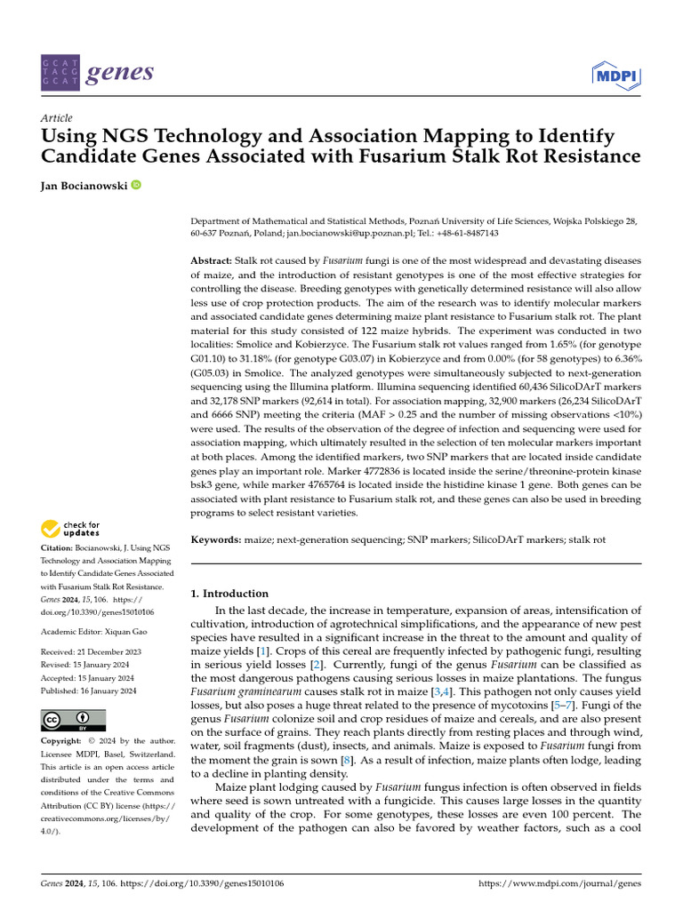 Using NGS Technology and Association Mapping To Id | PDF | Dna Sequencing | Single Nucleotide ...