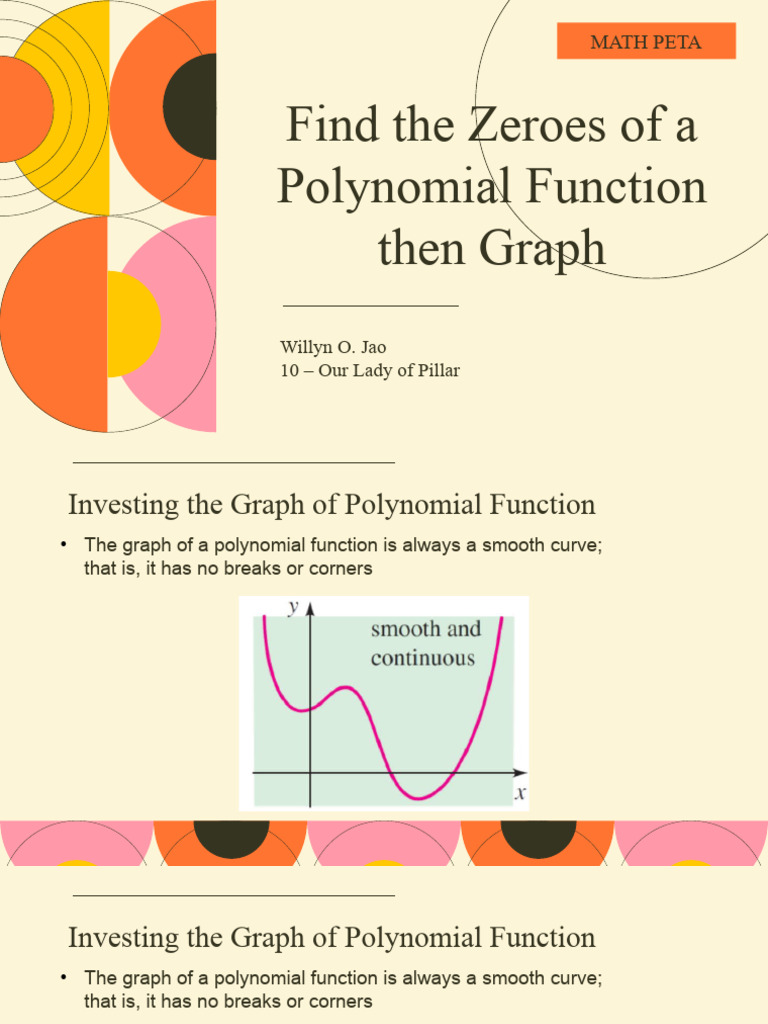 Graphing Polynomial Functions and Zeroes | PDF | Zero Of A Function | Polynomial
