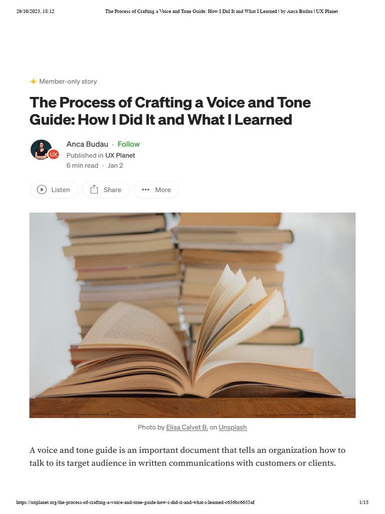 Crafting a Voice and Tone Guide Steps | PDF | Brand | Human Communication