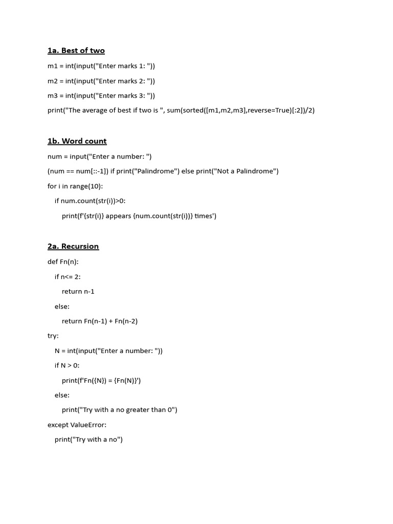 1a. Best of Two | PDF | Computer Programming