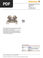Weidmüller WDU 4 Terminal Block Data Sheet | PDF | Electrical Connector ...
