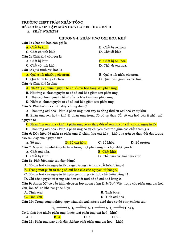 ĐỀ CƯƠNG LỚP 10 HK II 2023 | PDF