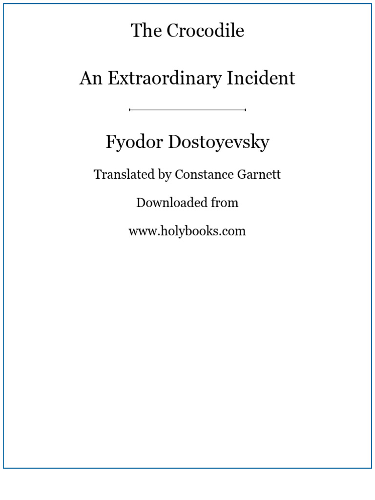 The Crocodile | PDF