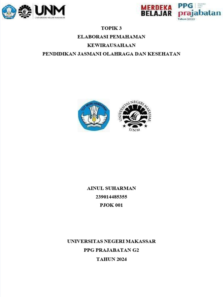 Tp3.kwu - Elaborasi Pemahaman - Ainul Suharman | PDF