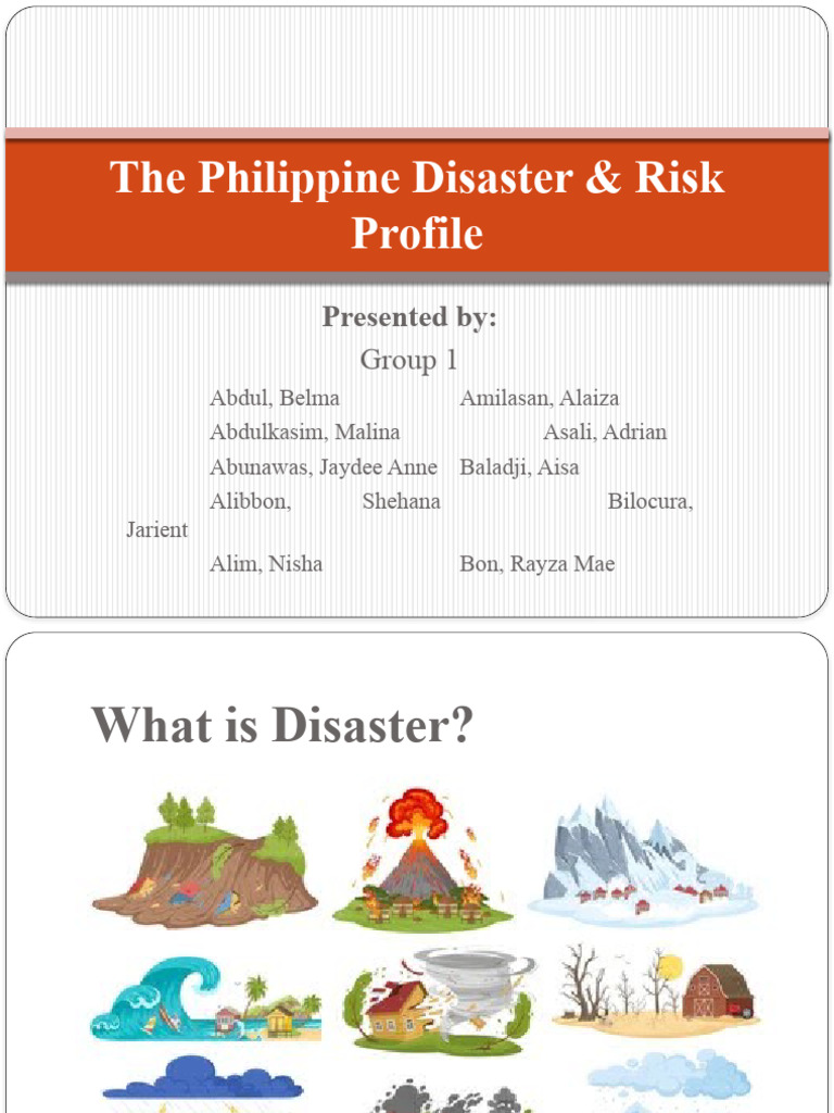 The Philippine Disaster Risk Profile G1 | PDF | Natural Disasters ...