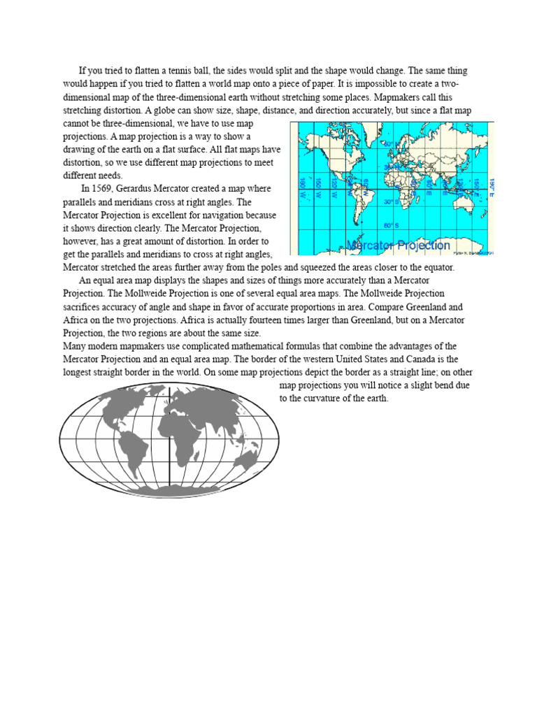 Understanding Map Projections and Distortion | PDF | Teaching Methods ...