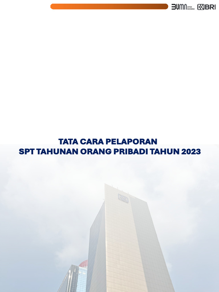 Pelaporan SPT Tahunan Orang Pribadi Tahun 2023 | PDF | Bisnis