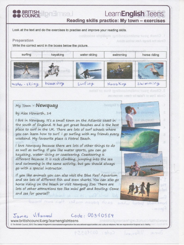 Reading Activity Week #3 James Villarreal | PDF