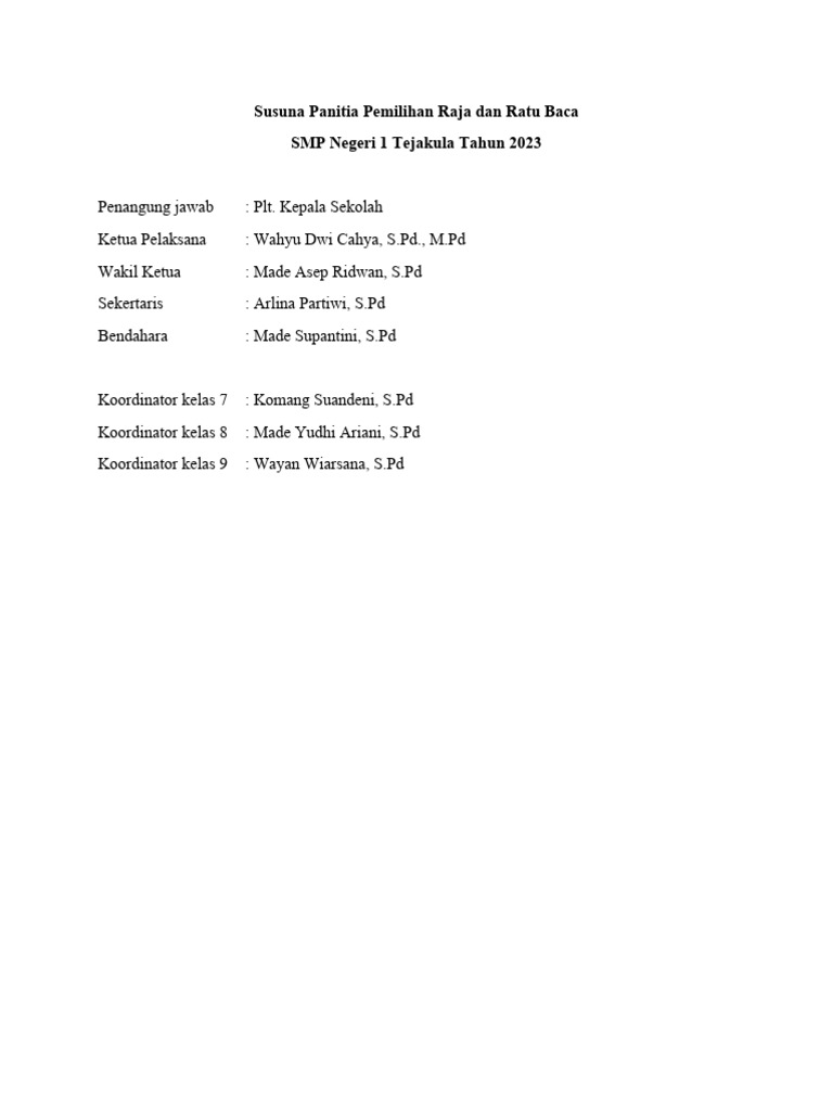 Raja Dan Ratu Baca | PDF