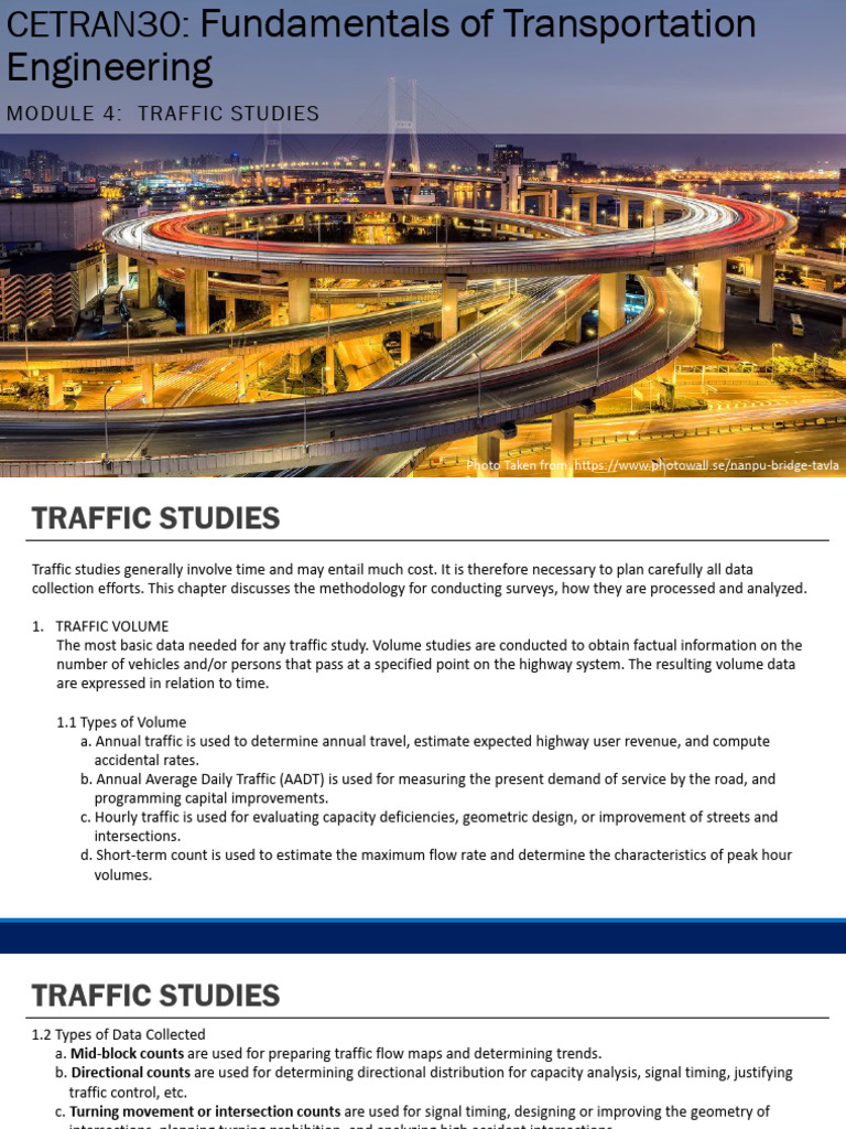 Traffic Studies | Download Free PDF | Traffic | Transport