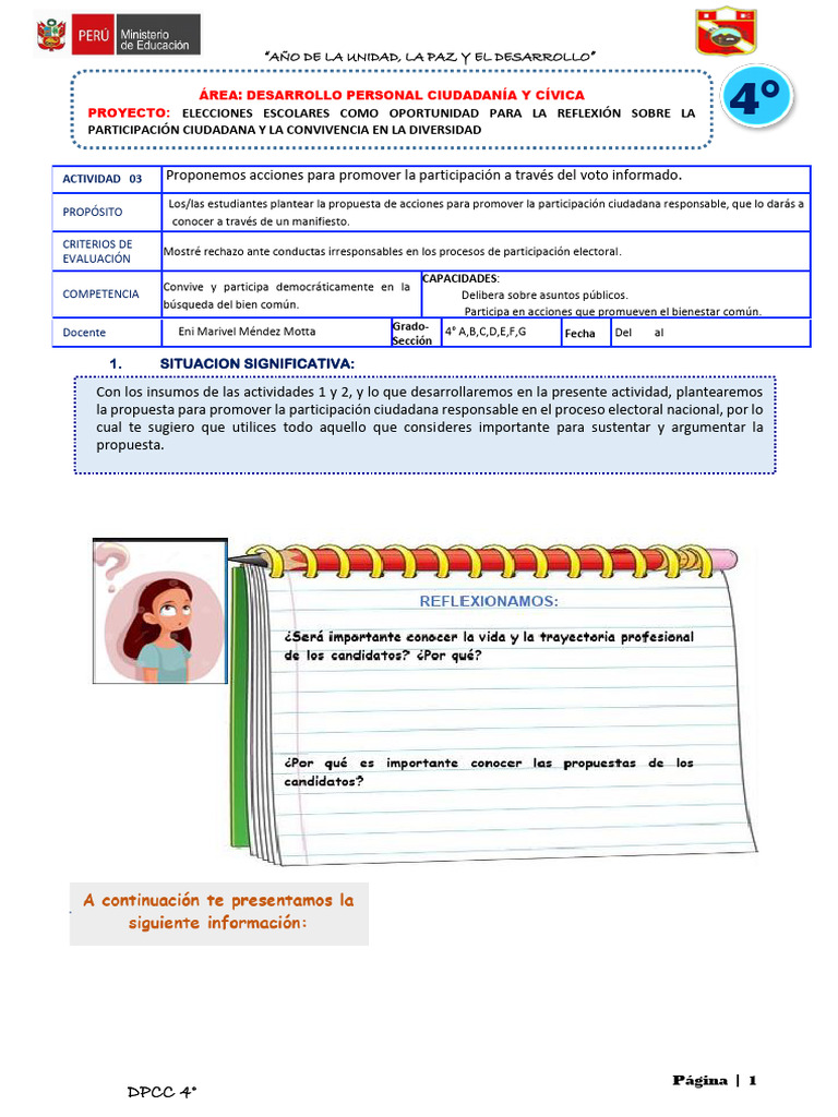 4 DPCC - ACT. 3 - 7ma EDA | PDF | Gobierno | Ciencias Políticas