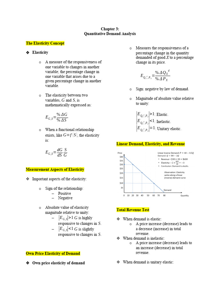 Chapter 3 Quantitative Demand Analysis | PDF | Coefficient Of Determination | Regression Analysis