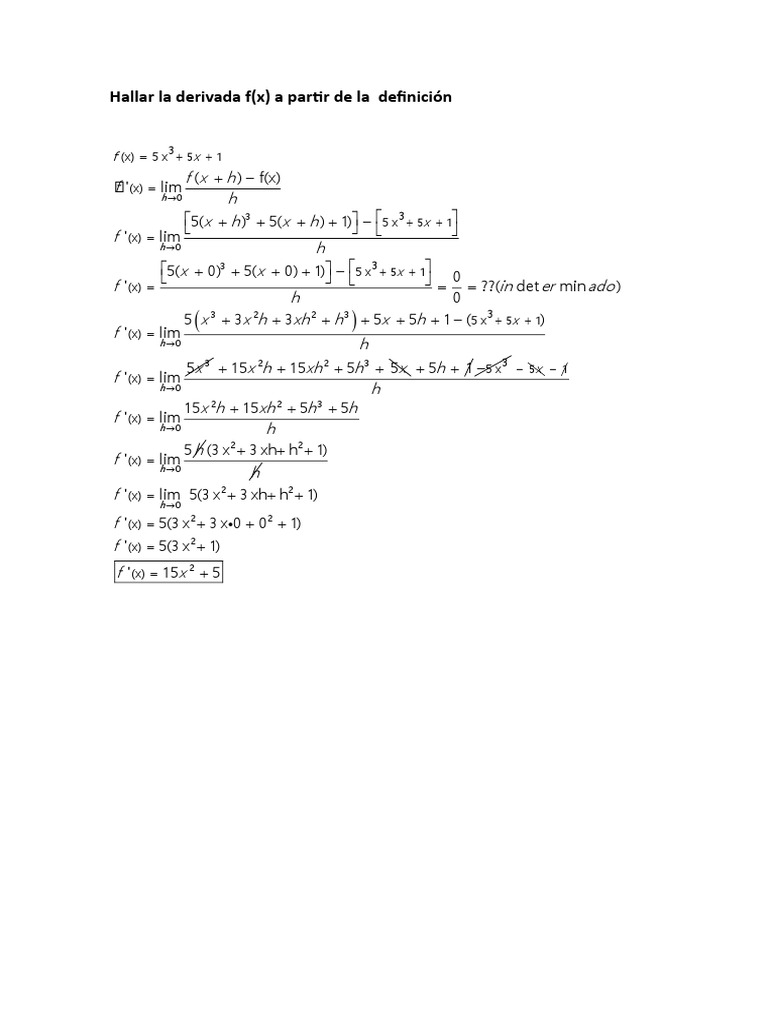 Hallar La Derivada | PDF