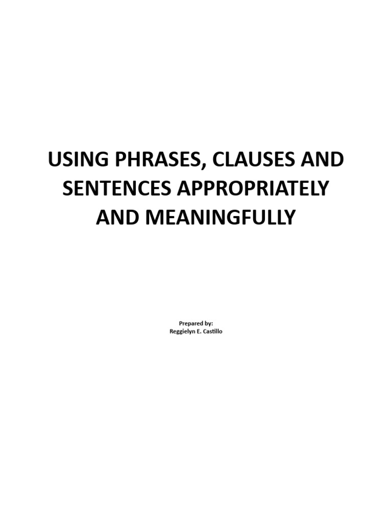 Instruction Workshop 1 | Download Free PDF | Clause | Sentence (Linguistics)
