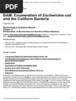 BAM Chapter 4: E. coli & Coliform Enumeration | PDF | Escherichia Coli | Microbiology