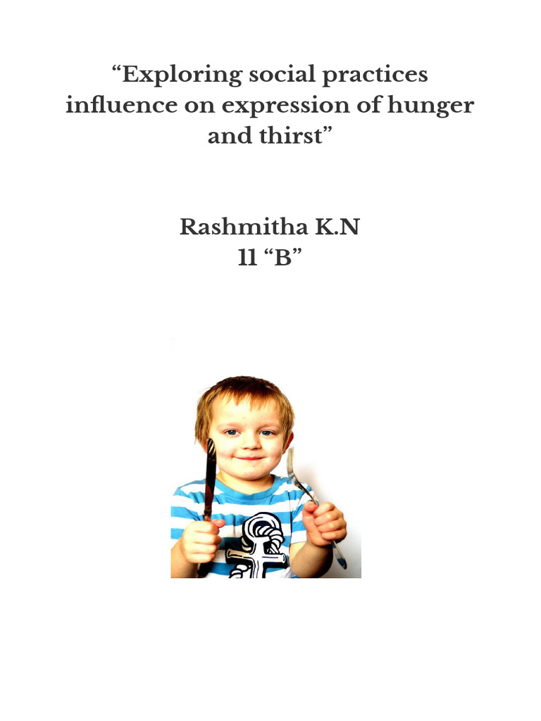 Social Influences on Hunger Expression | PDF | Body Image | Hunger