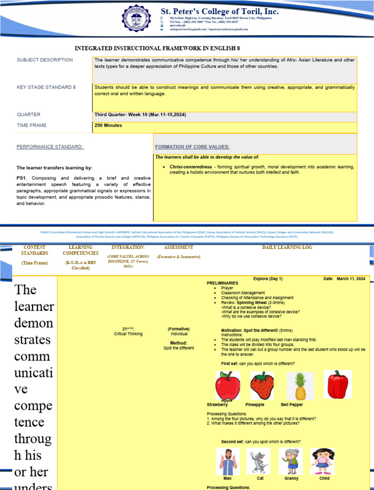 G8 LP Parallel Structure Wk10final | PDF | Learning | Behavior Modification