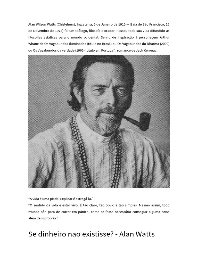 Alan Watts | PDF | Prazer | Realidade