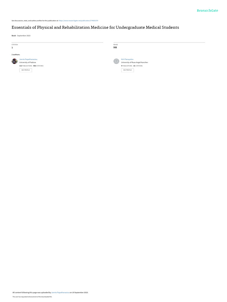 Essentials of Physical and Rehabilitation Medicine For Undergraduate ...