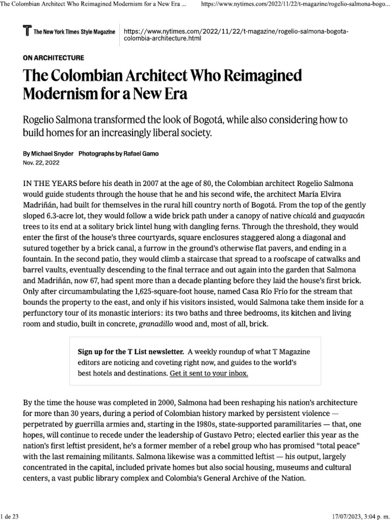 The Colombian Architect Who Reimagined Modernism For A New Era - The ...