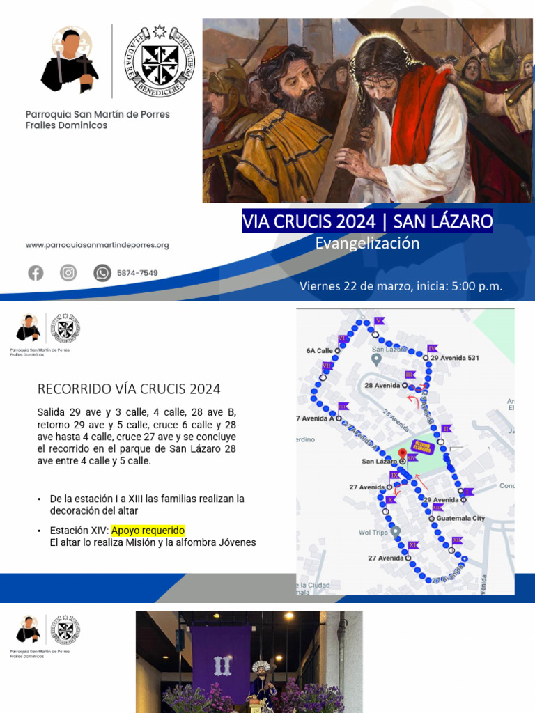 Vía Crucis 2024: Recorrido y Asignaciones | PDF | Adoración Cristiana Y ...