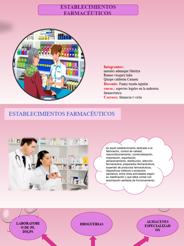 Establecimientos Farmaceuticos Tipos 1 | PDF | Farmacia | Farmacéutico