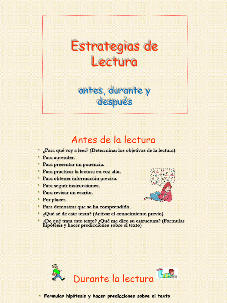 Tema 5 Estrategias de Comprension Lectora PDF | PDF | Artes del ...