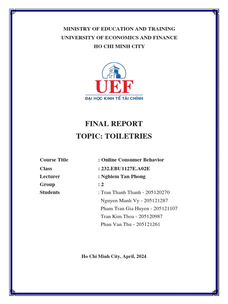 Final Report - Group 2 | PDF | Brand | Consumer Behaviour