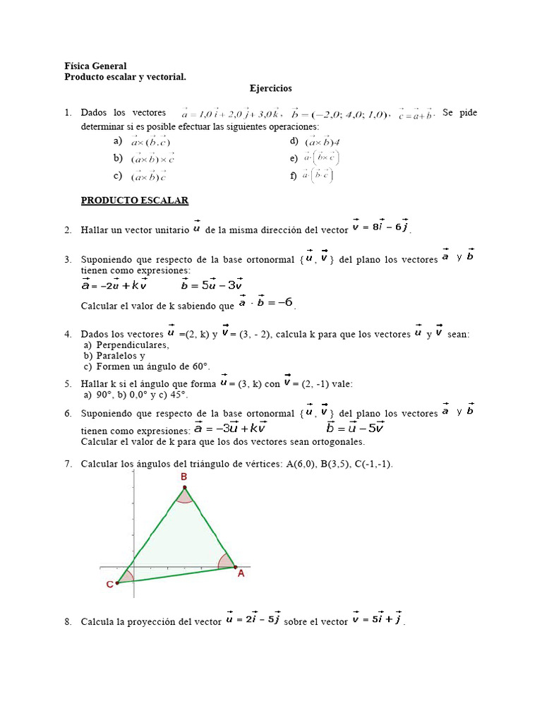 FISICA-GENERAL_S02_PRODUCTO_ESCALAR-VECTORIAL | PDF | Vector Euclidiano | Triángulo
