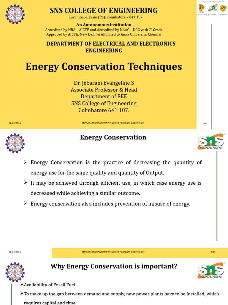 Energy Conservation | PDF | Electric Motor | Compact Fluorescent Lamp