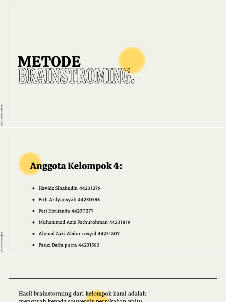 Metode Brainstorming | PDF