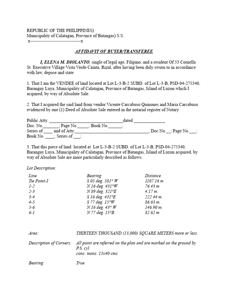 Affidavit | PDF | Affidavit | Civil Law (Common Law)