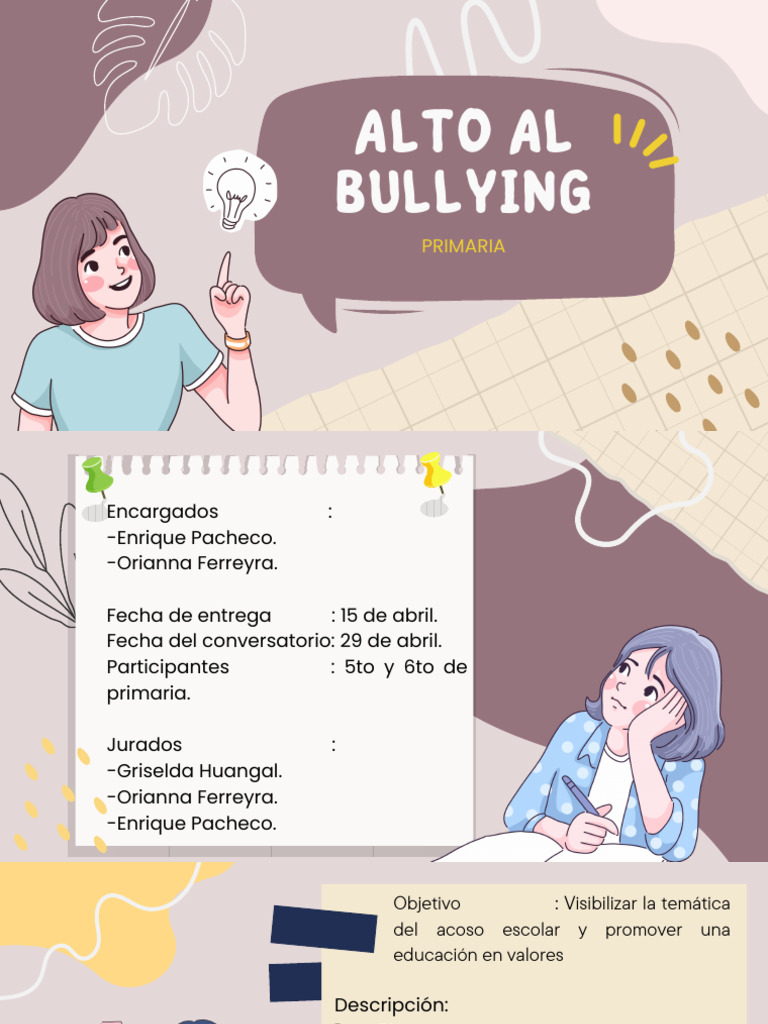 ALTO AL BULLYING - 5TO Y 6TO | PDF ALTO AL BULLYING - 5TO Y 6TO | PDF